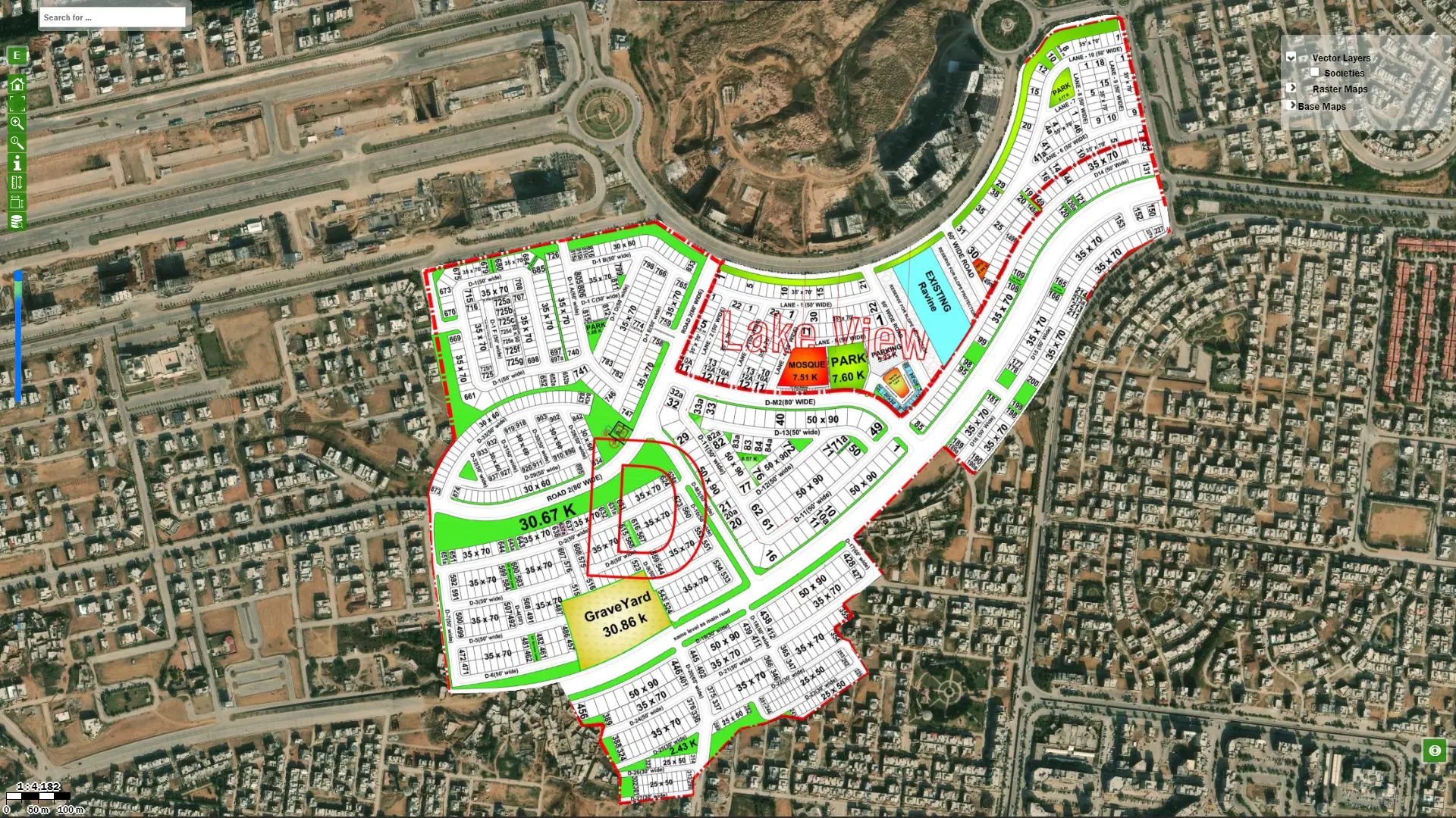 Bahria Town Phase 8 Sector D Rawalpindi Map | Plotsmap