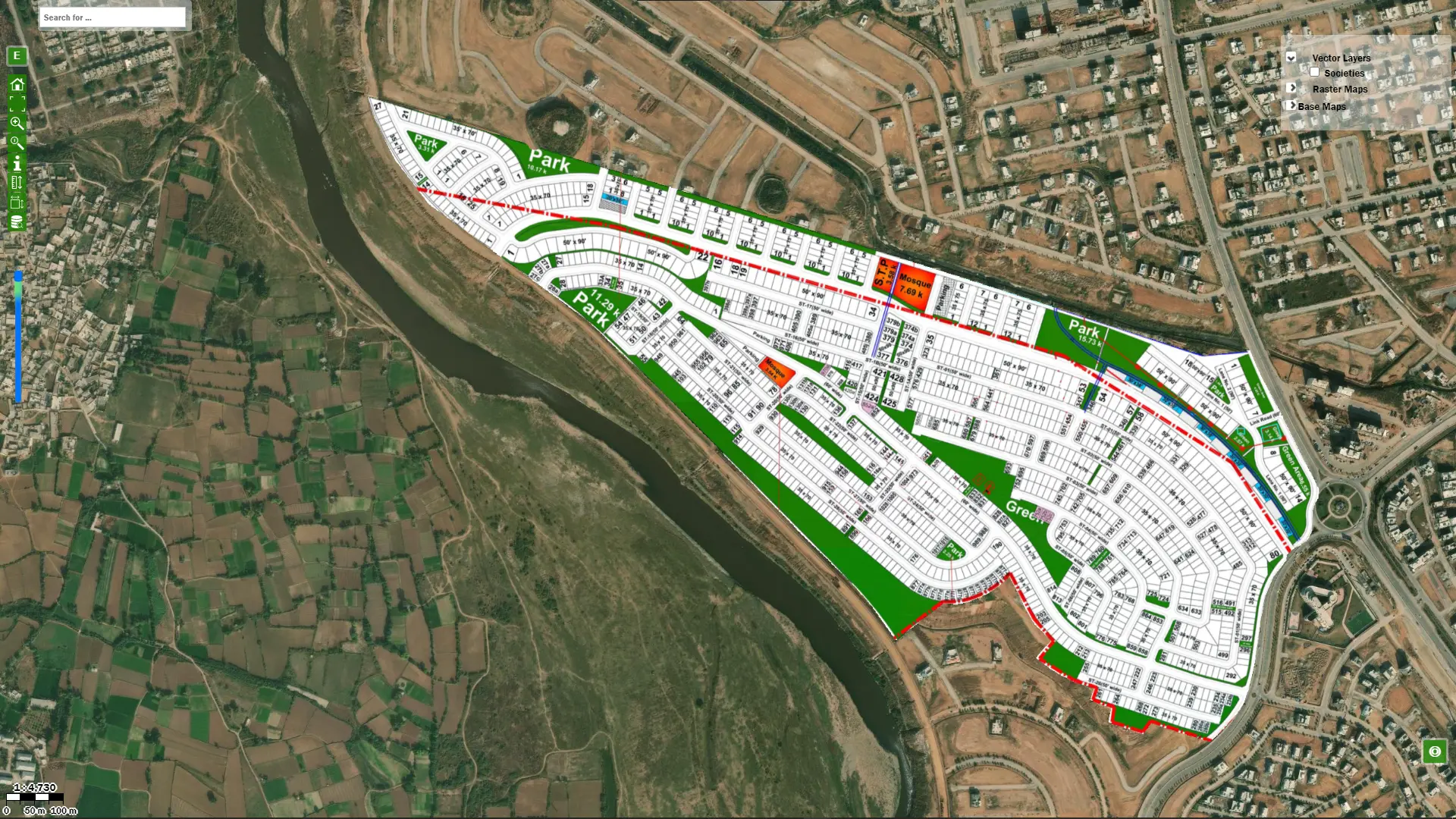 Bahria Town Phase 8 Sector H Rawalpindi Map | Plotsmap