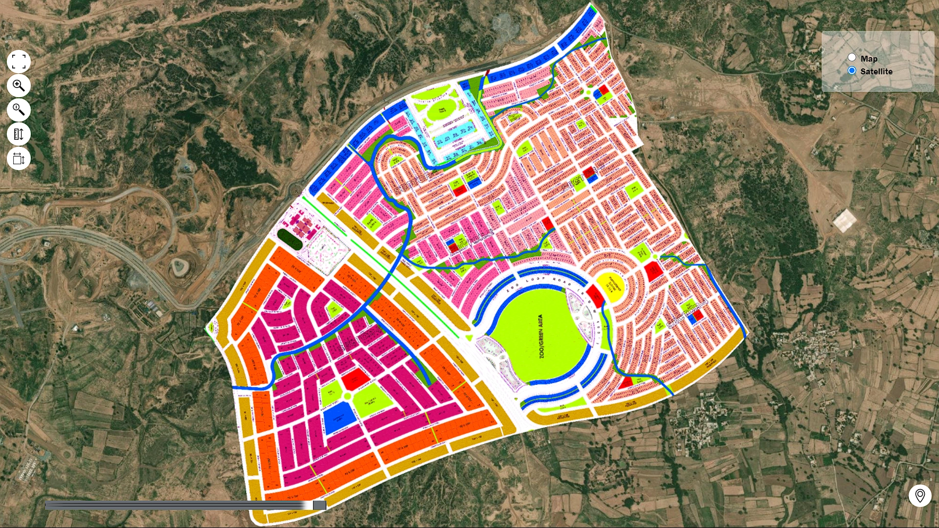 Blue World City Map | Plotsmap